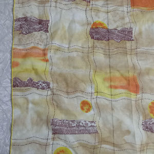 Vintage | Accessories | Vintage 7s 80s Sunny Scene Scarf | Poshmark